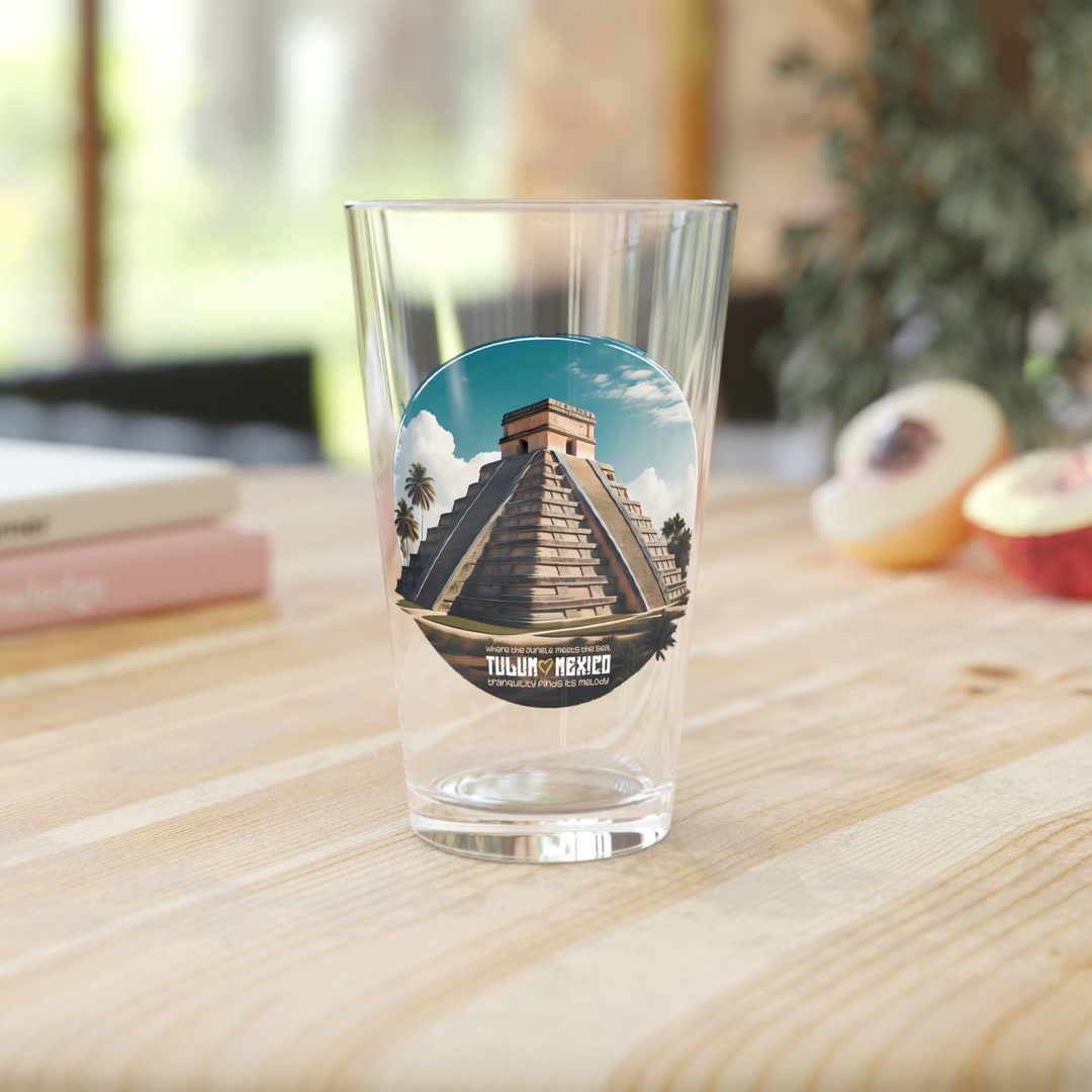 Tulum Mexico Mayan Pyramid Glass Cup Drinking Cup Light - Etsy