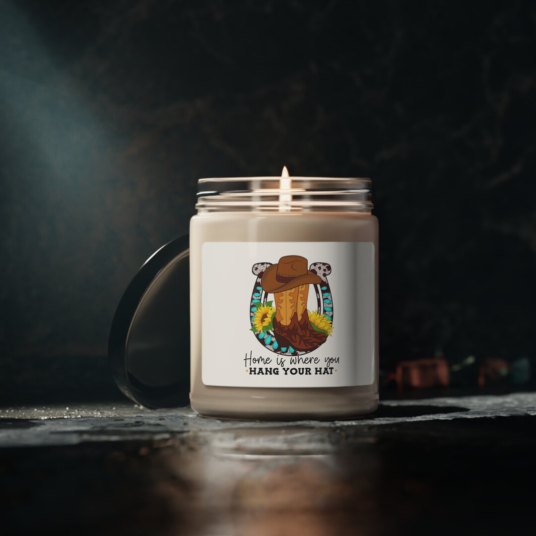Western Cowboy Boots Hat Candle Light Cowboy Life Wild West Home ...