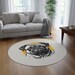 Pug Dog Round Rug for Floor Dark Pug Dog Gift - Etsy