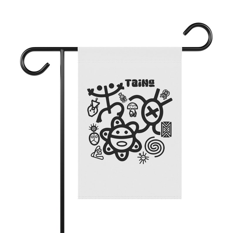 Banderas impresas con símbolos taínos nativos / pancartas luminosas ...