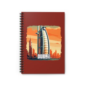 Dubai Habibi Burj Al Arab Spiral Notebook Dark Burj Al Arab Souvenir - Etsy