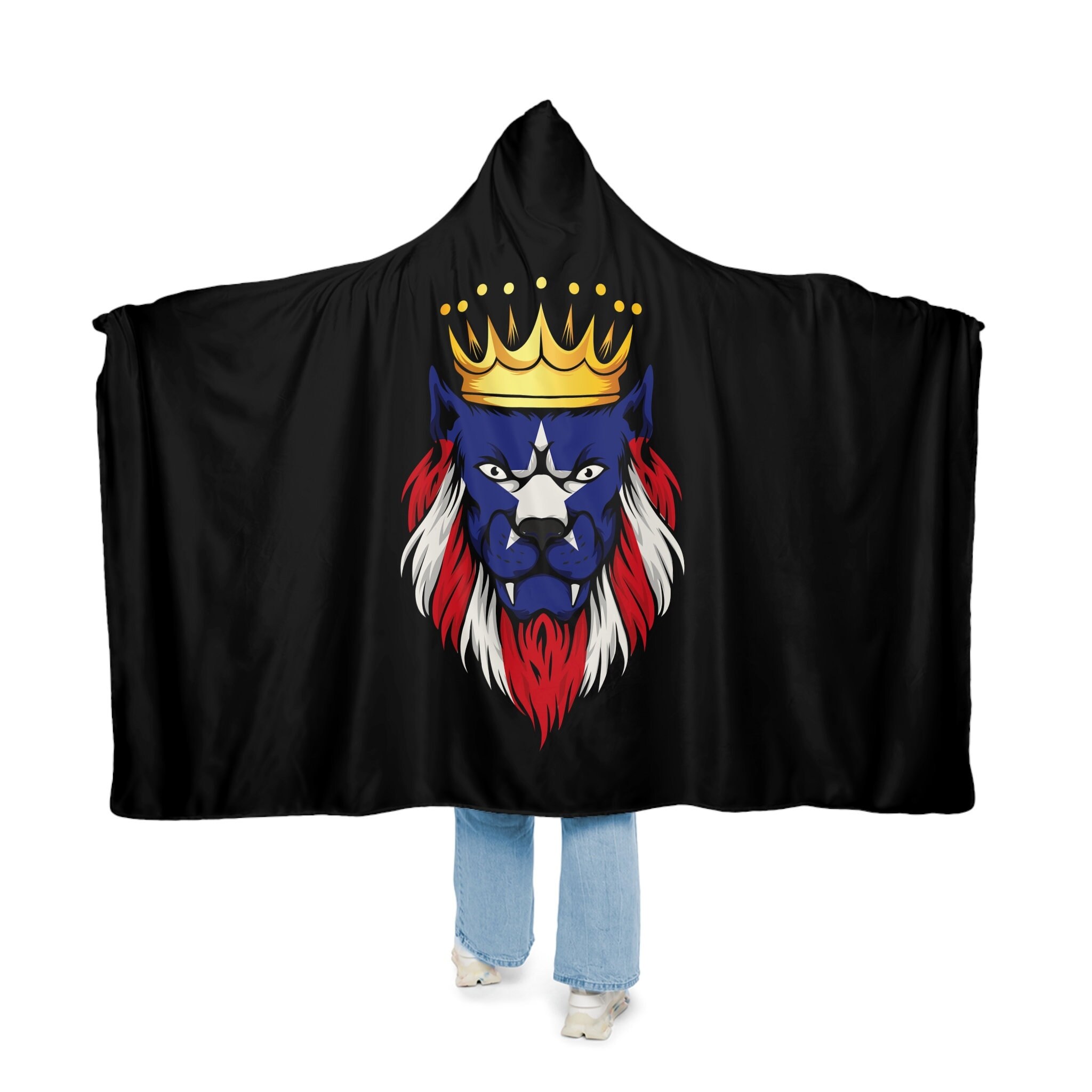 Puerto Rican Lion King Snuggle Blanket Dark Amor Boricua Puerto Rico ...