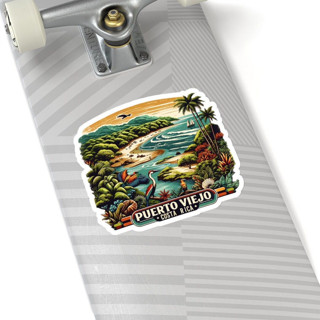 Puerto Viejo Costa Rica Stickers ( Kiss-cut ) Light - Etiqueta Engomada ...