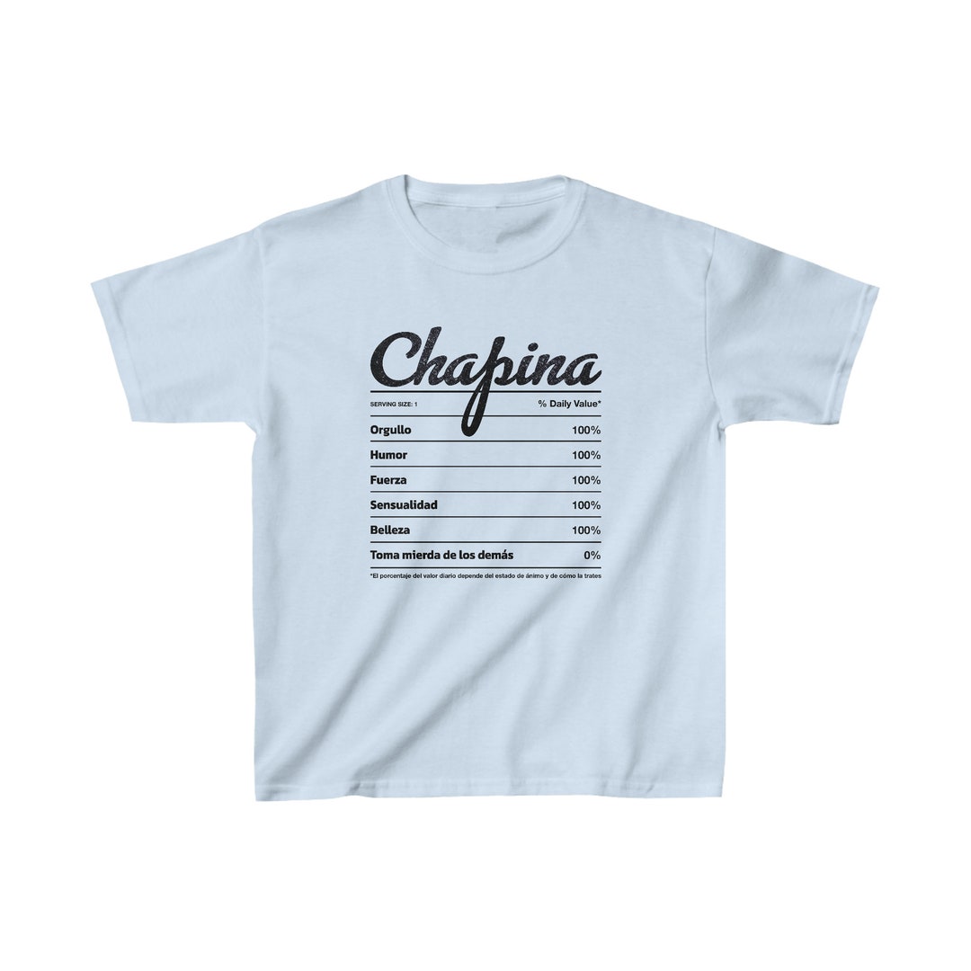 Chapina Facts and Ingredients Organic Cotton Kids T-shirt Light Chapina ...