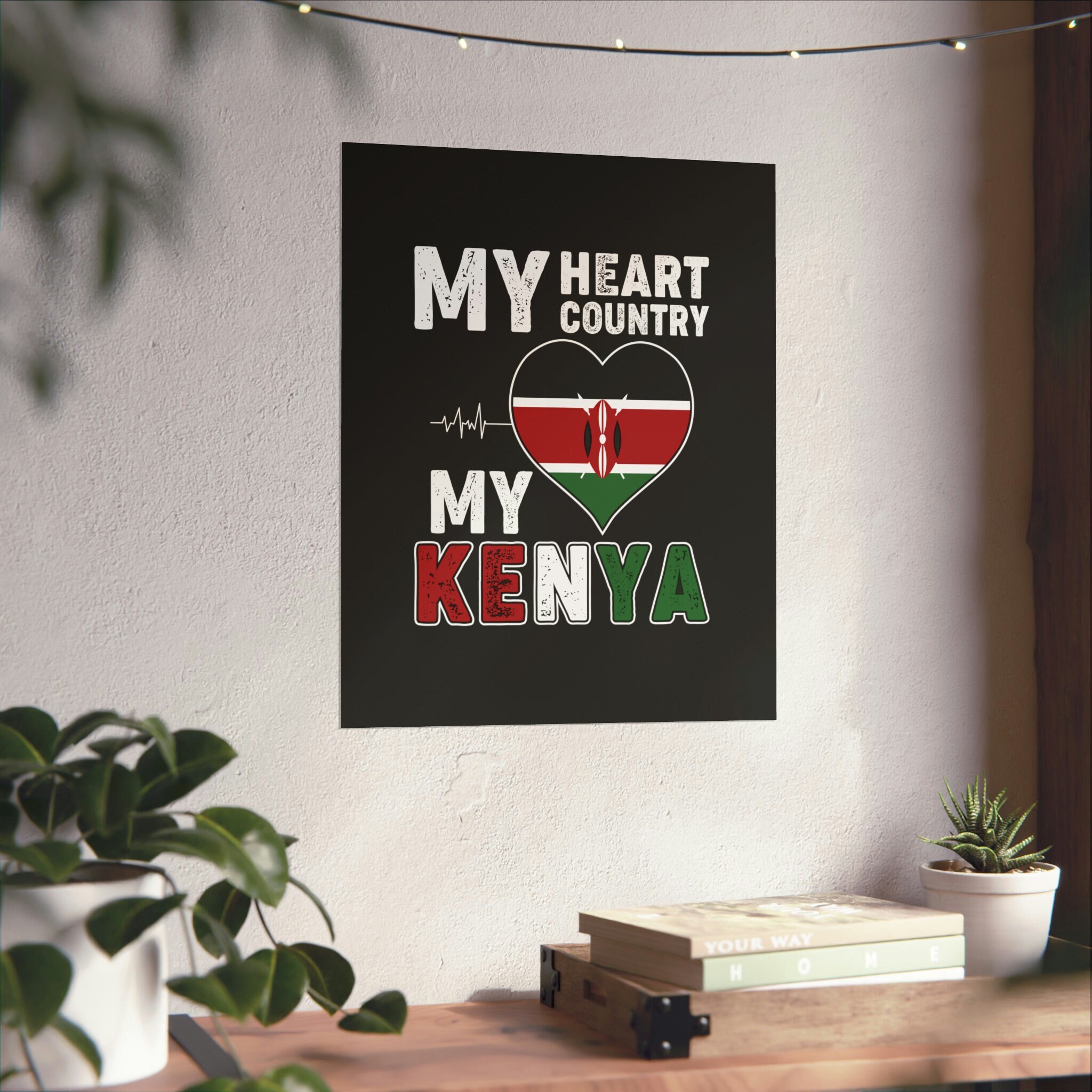Kenya Poster - Wall Decor Poster Dark - Kenyan Kenya Africa - Tapestry ...