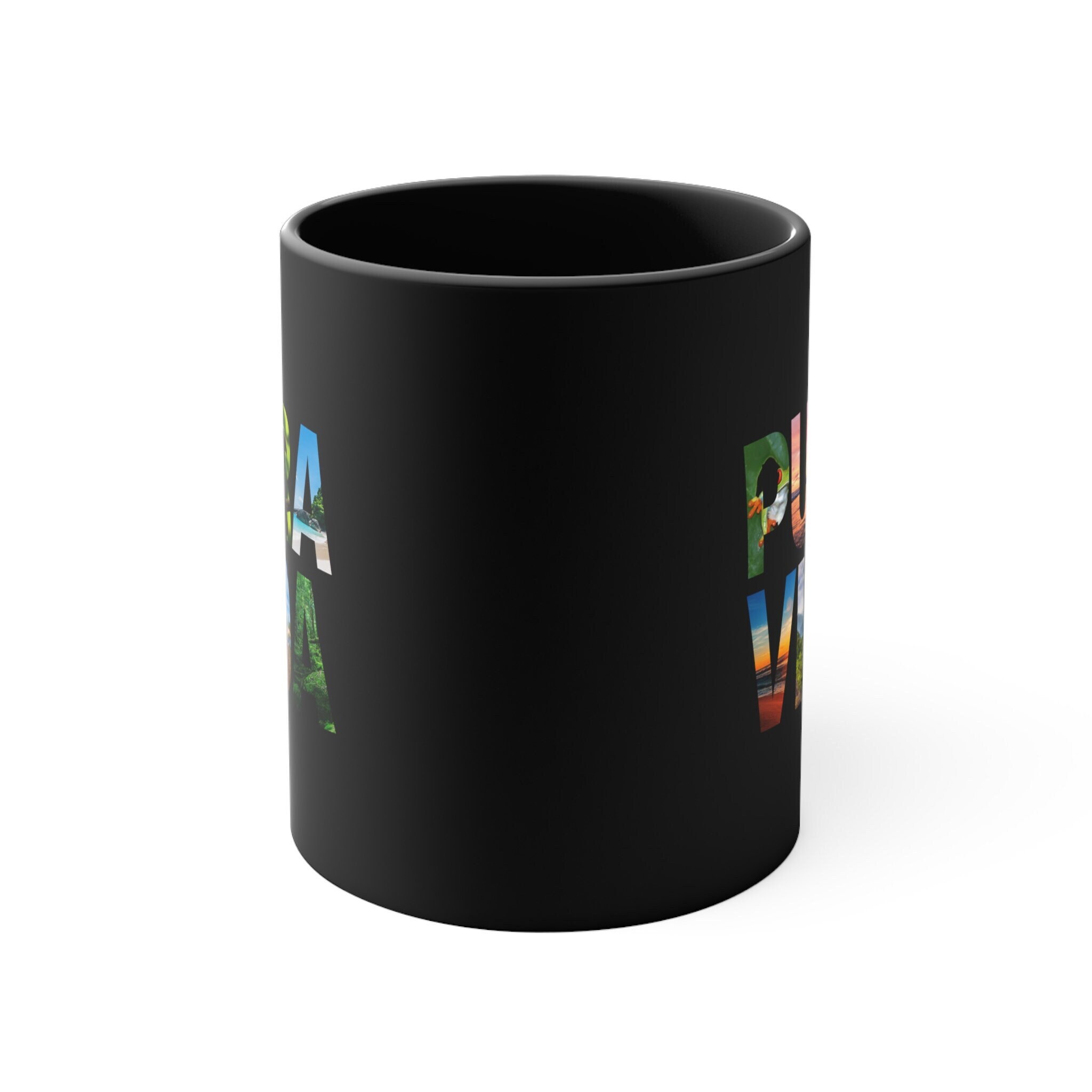 Pura Vida Coffee Mug ( Coloured Inside ) Dark - Costa Rican Pride ...