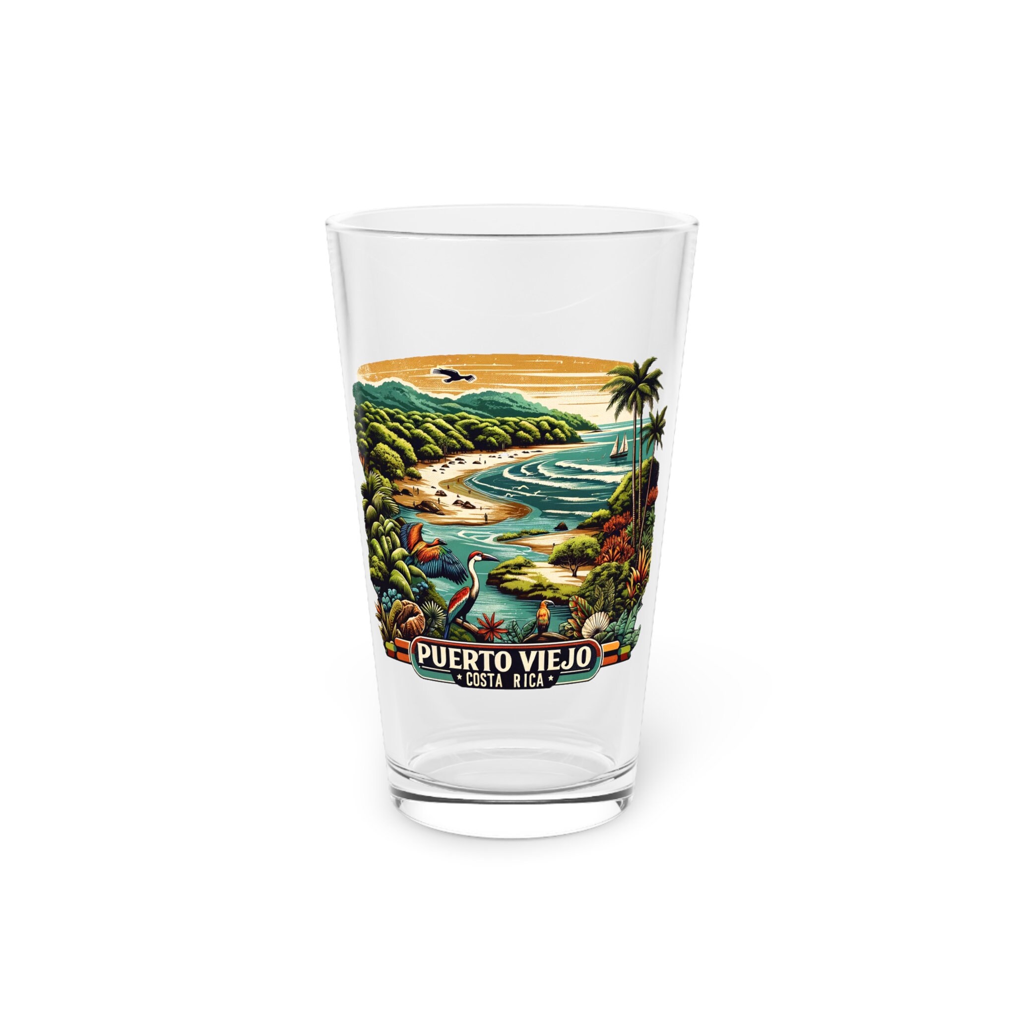 Puerto Viejo Costa Rica Glass Cup Drinking Cup Light - Etsy