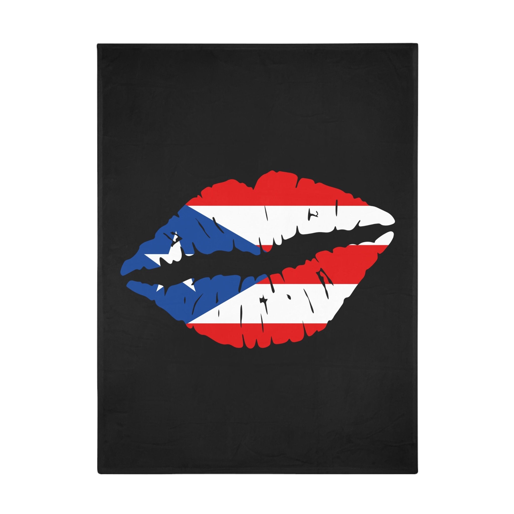 Puerto Rican Sexy Lips Plush Fleece Blanket Dark Puerto Rico - Etsy