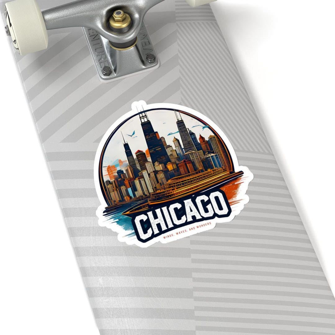 Chicago City Illinois Stickers ( Kiss-cut ) Light - Etiqueta Engomada ...