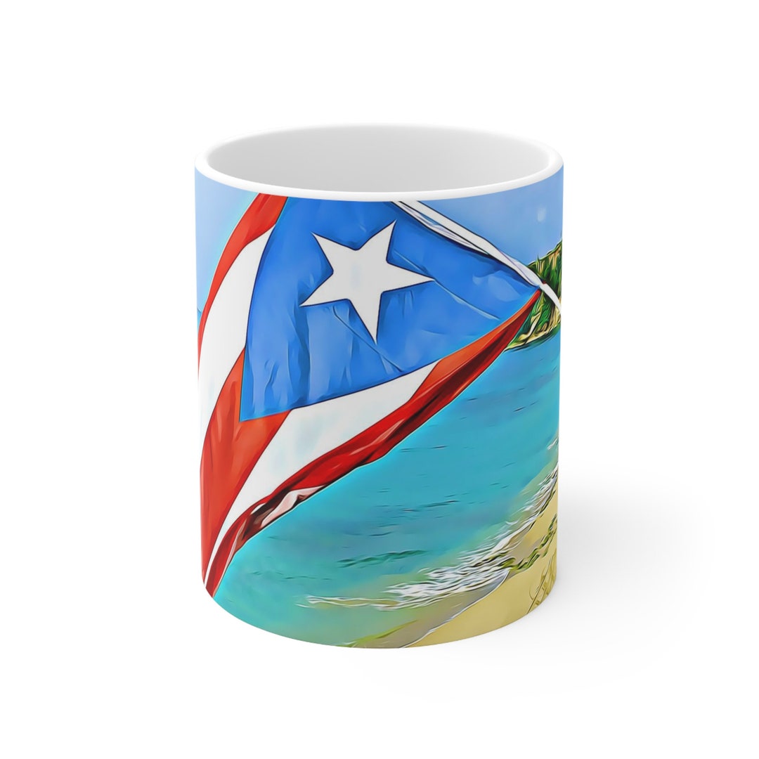 Puerto Rico Coffee Mug Puerto Rican Cup Puerto Rico Flag - Etsy