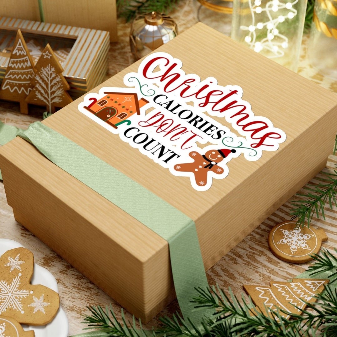 Christmas Food Funny Quote Stickers ( Kiss-cut ) Light - Christmas ...