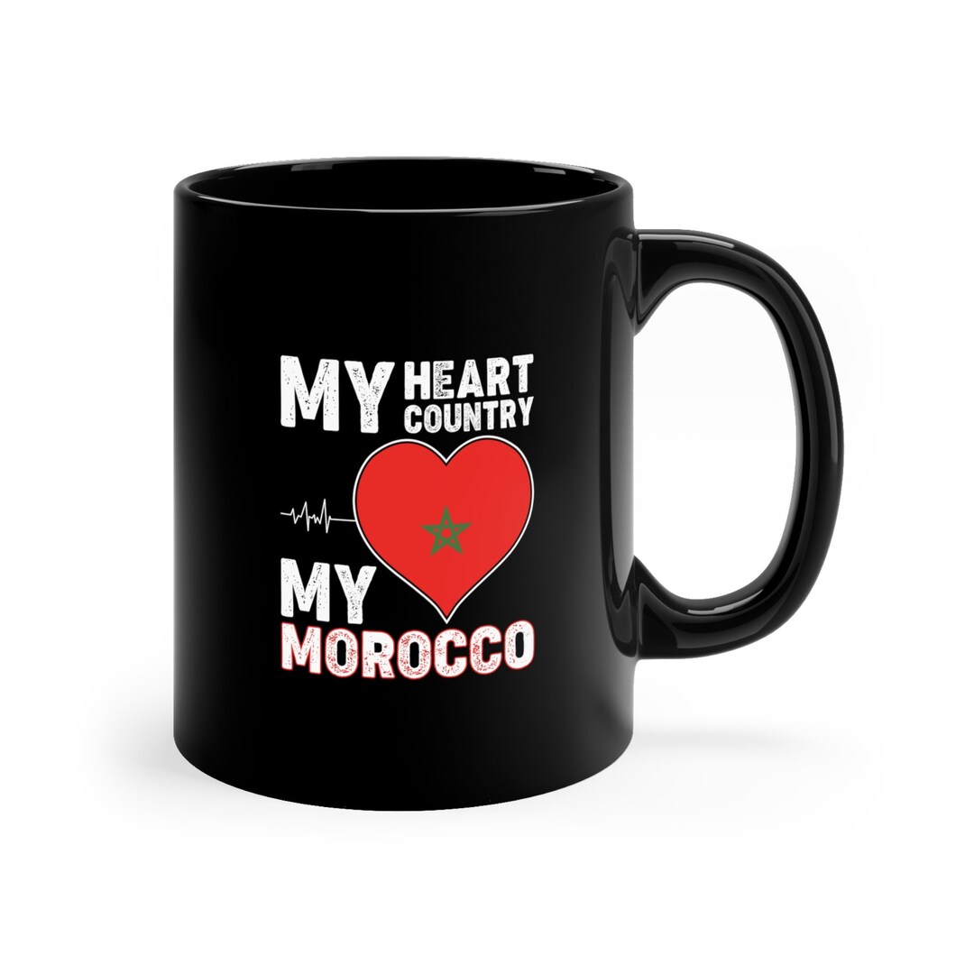 Morocco Africa Black Glossy Mug for Coffee / Tea Dark Taza De Cafe - Etsy