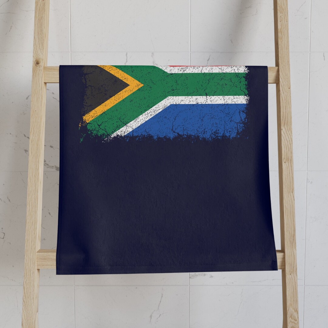 South Africa Flag Hand Towel Dark South African Pride - Etsy