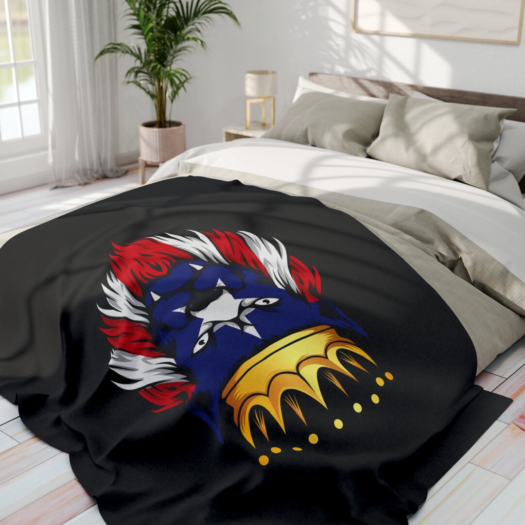 Puerto Rican Lion King Arctic Fleece Blanket Dark Amor Boricua Puerto ...