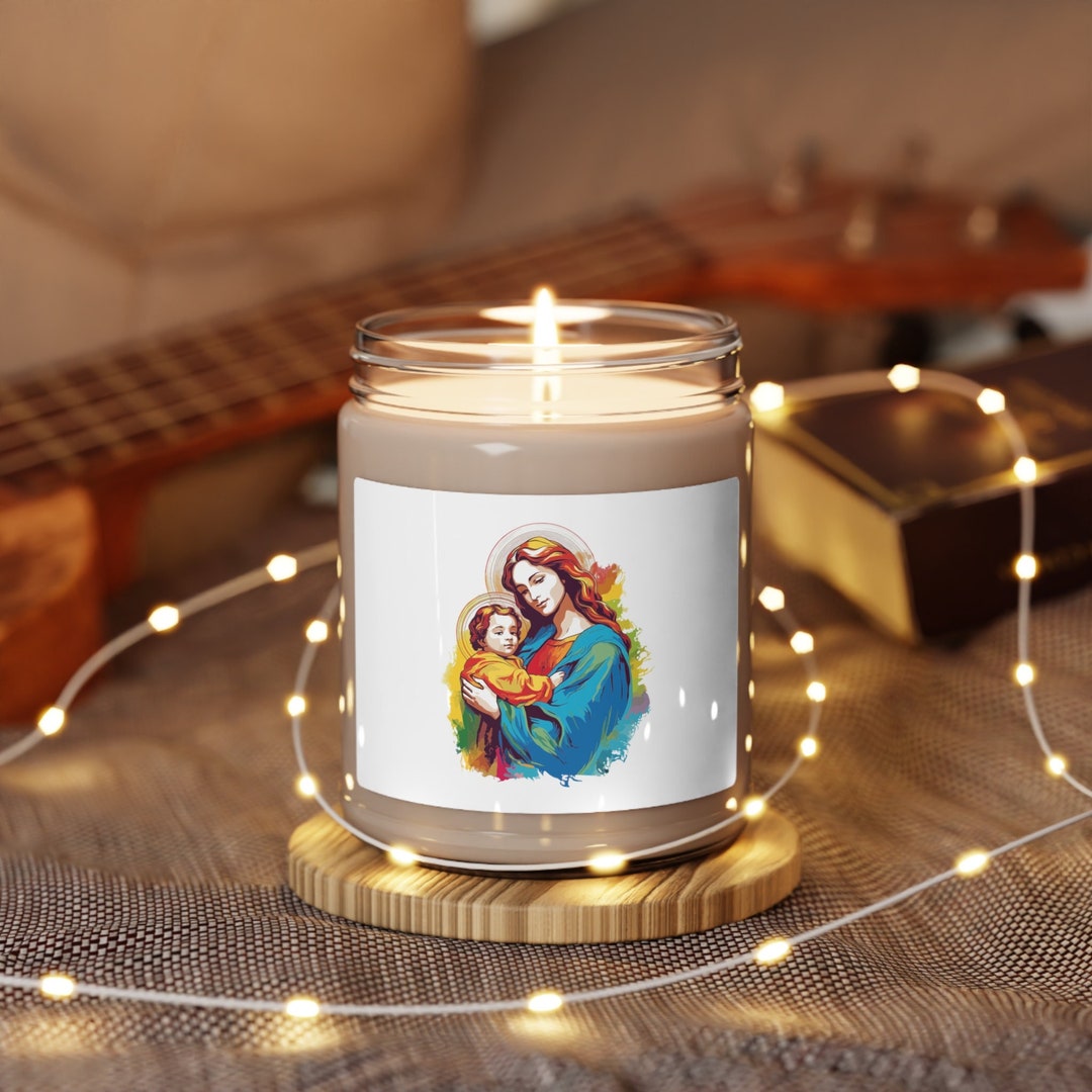 Mary and Baby Jesus Candle Light Virgin Mary Jesus Faith Christian Gift ...
