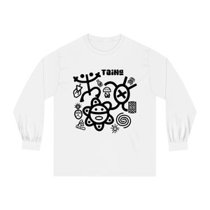 Native Taino Symbols Long Sleeved Shirt (women & Men) Light - Taino ...