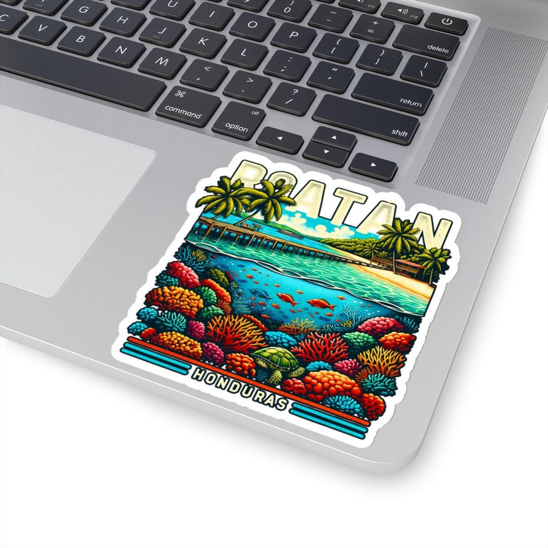 Roatan Honduras Stickers ( Kiss-cut ) Dark - Etiqueta Engomada ...