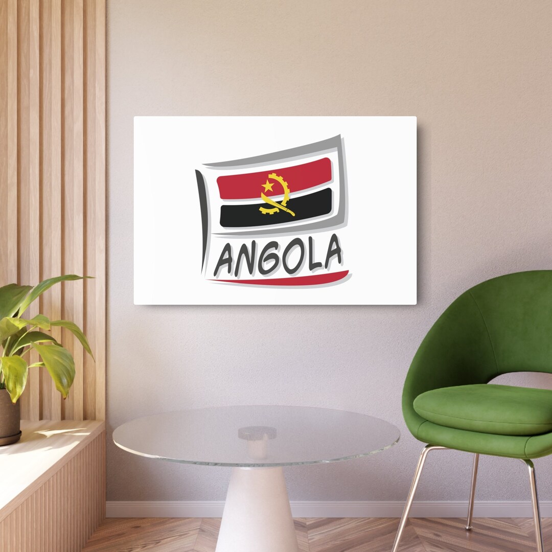 Angola Metal Print Art Piece Light Angolia Flag Angolian Heritage Proud ...