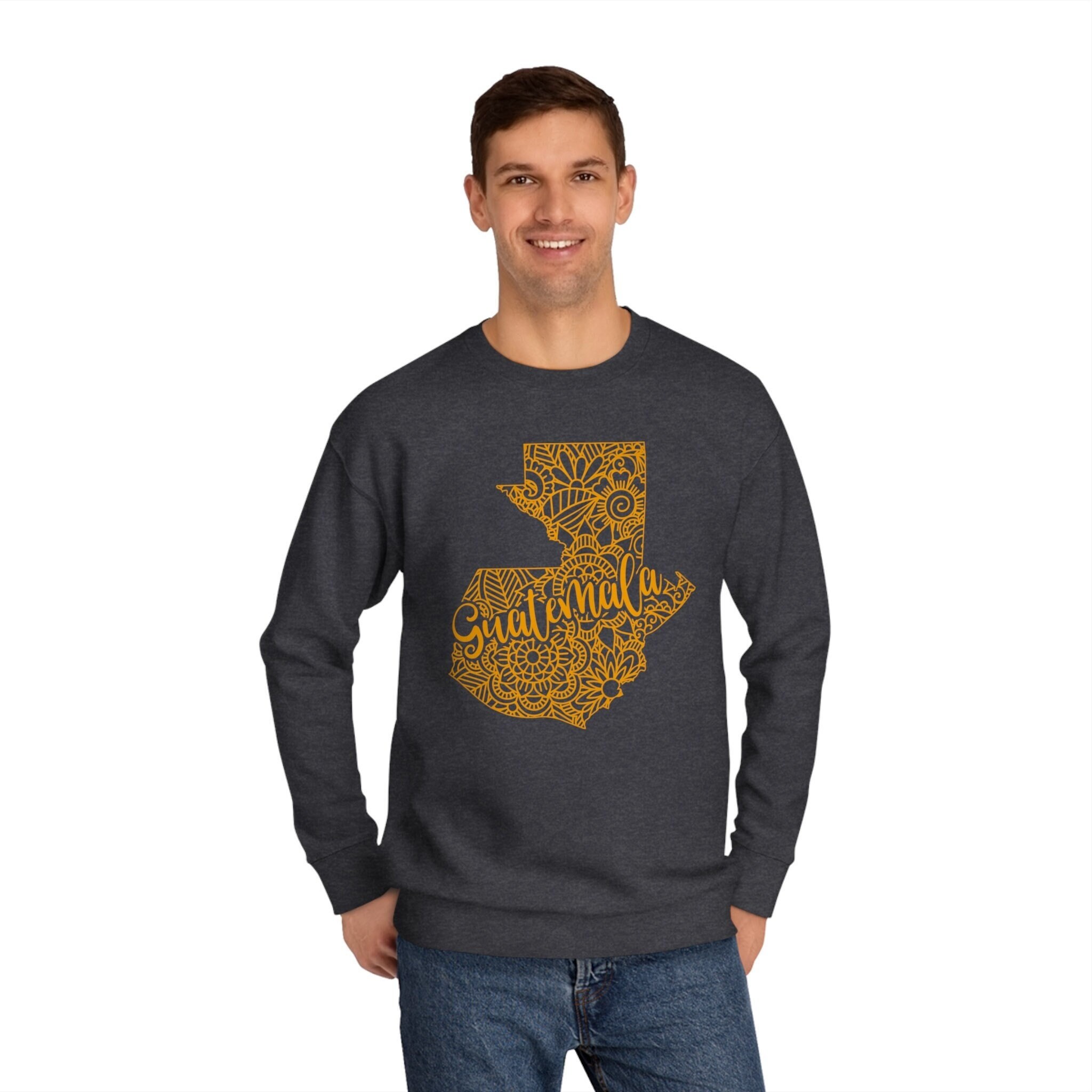 Guatemala Map Mandala Crew Neck Sweatshirt for Women Dark - Etsy