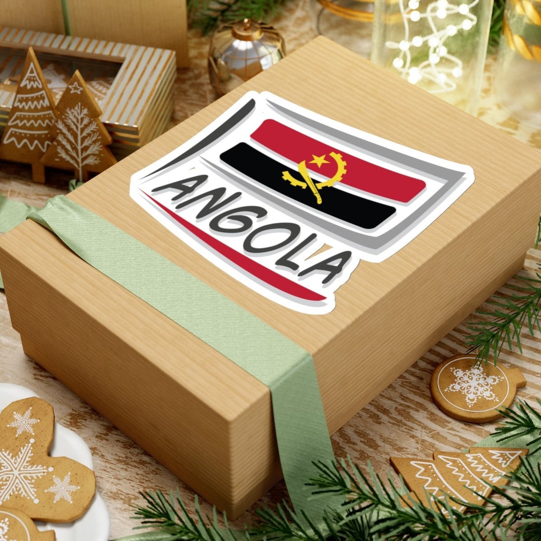 Angola Stickers ( Kiss-cut ) Light - Angolia Flag - Angolian Heritage ...