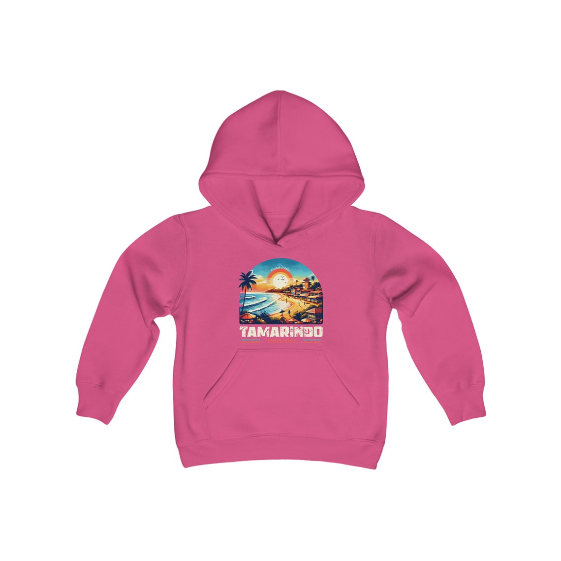 Tamarindo Costa Rica Beach Town Hand-pocket Hoodie for Kids - Etsy