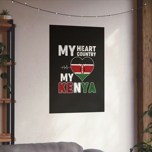 Kenya Poster - Wall Decor Poster Dark - Kenyan Kenya Africa - Tapestry ...