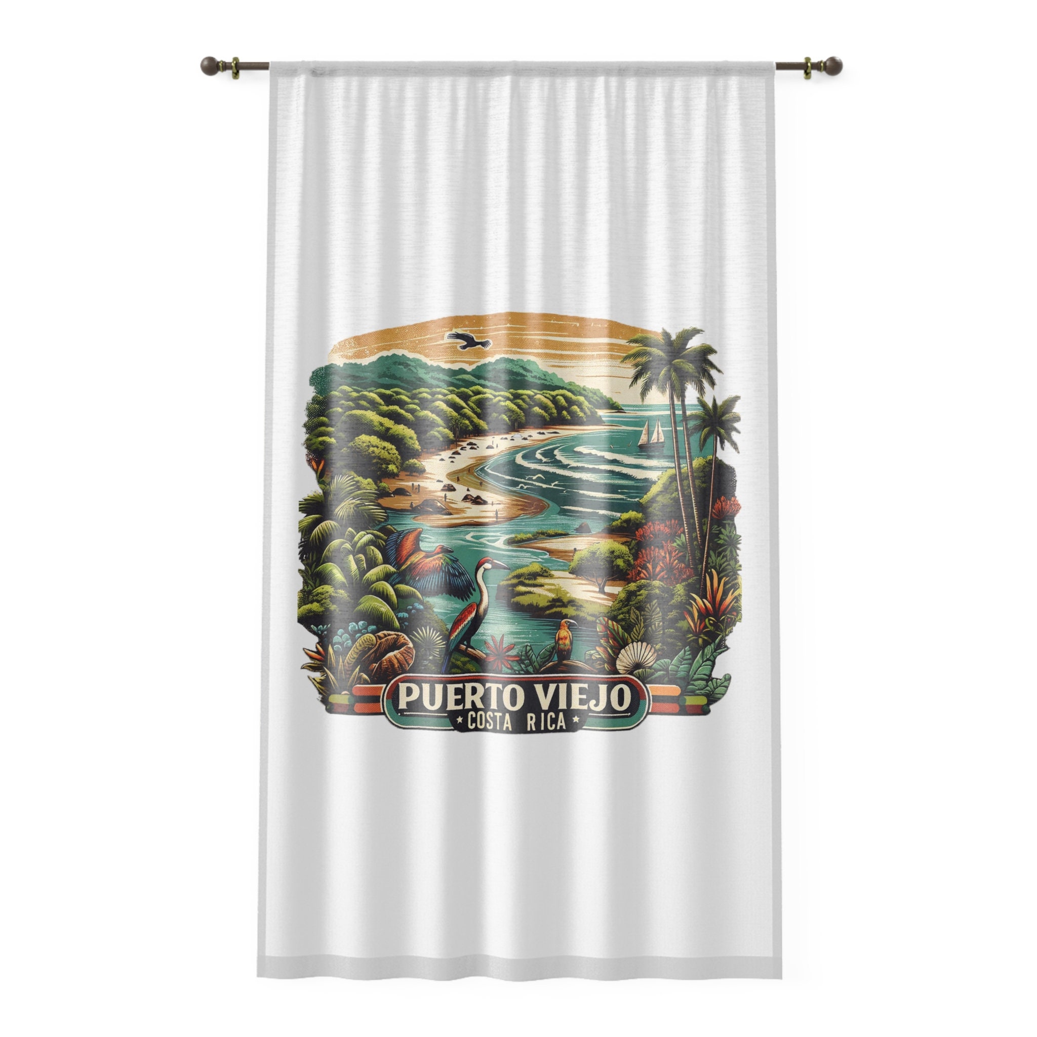 Puerto Viejo Costa Rica Window Curtains Light - Etsy