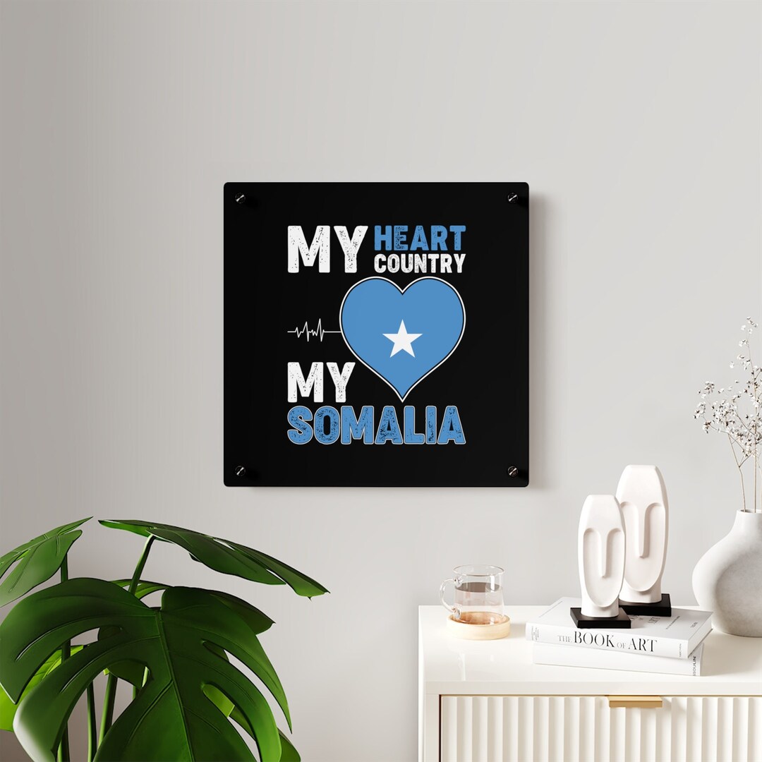 Somalia Africa Acrylic Poster Wall Art Decor Sign Dark Somalia Tapestry ...