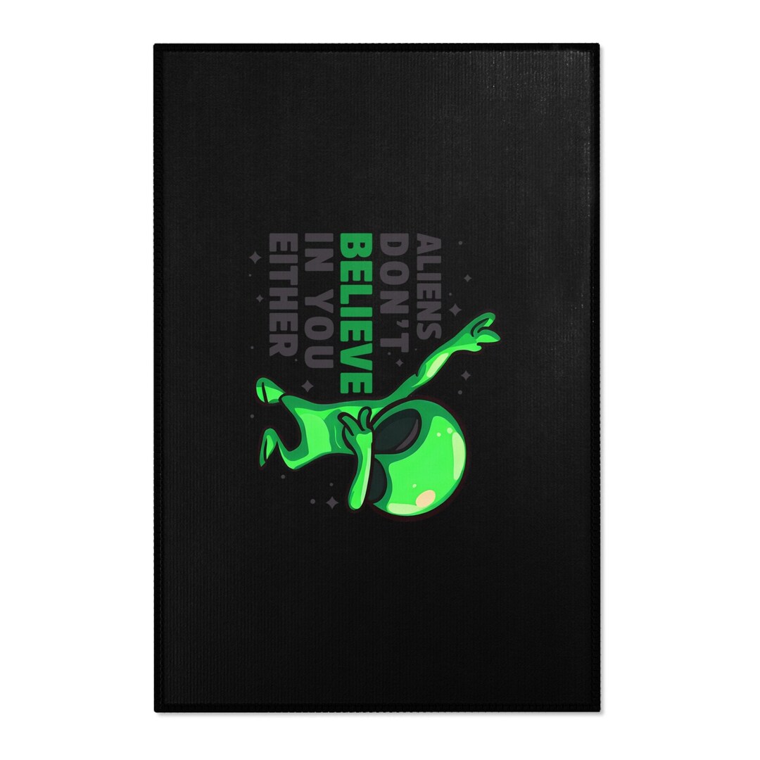 Believe in Aliens Meme Area Rug Home Decor Light Alien Swag UFO Alien ...