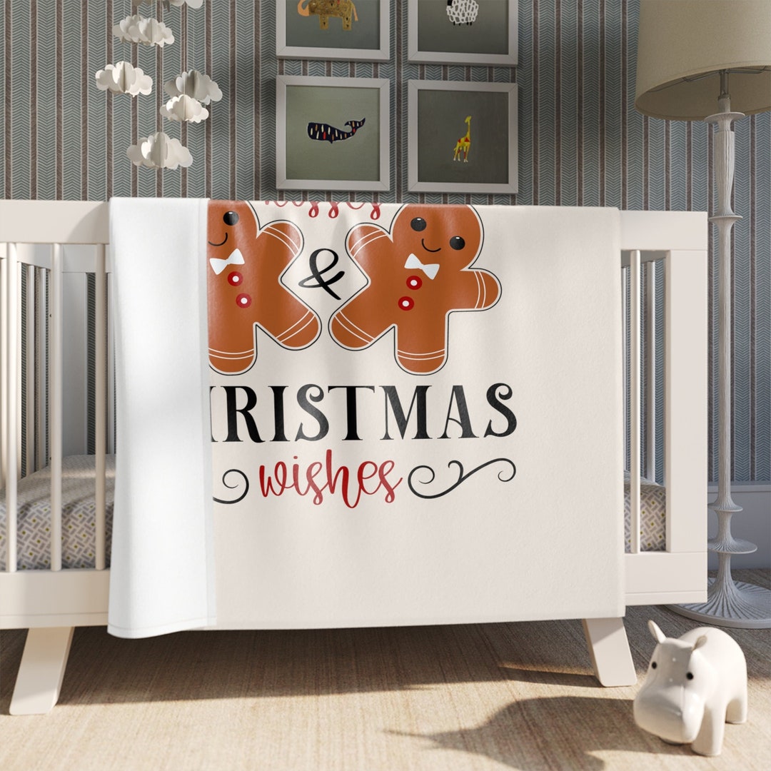 Gingerbread Christmas Wishes Throw Blanket Light - Gingerbread ...