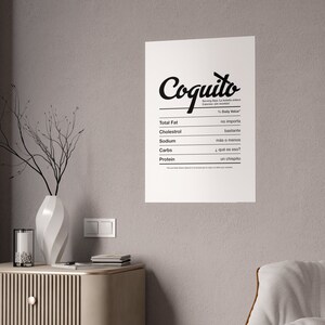 Coquito Poster - Wall Art Decor Sign Light - Puerto Rican Pride ...