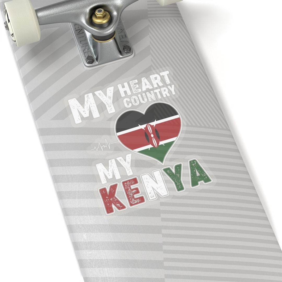 Kenya Stickers ( Kiss-cut ) Dark - Kenyan Kenya Africa - Etiqueta ...
