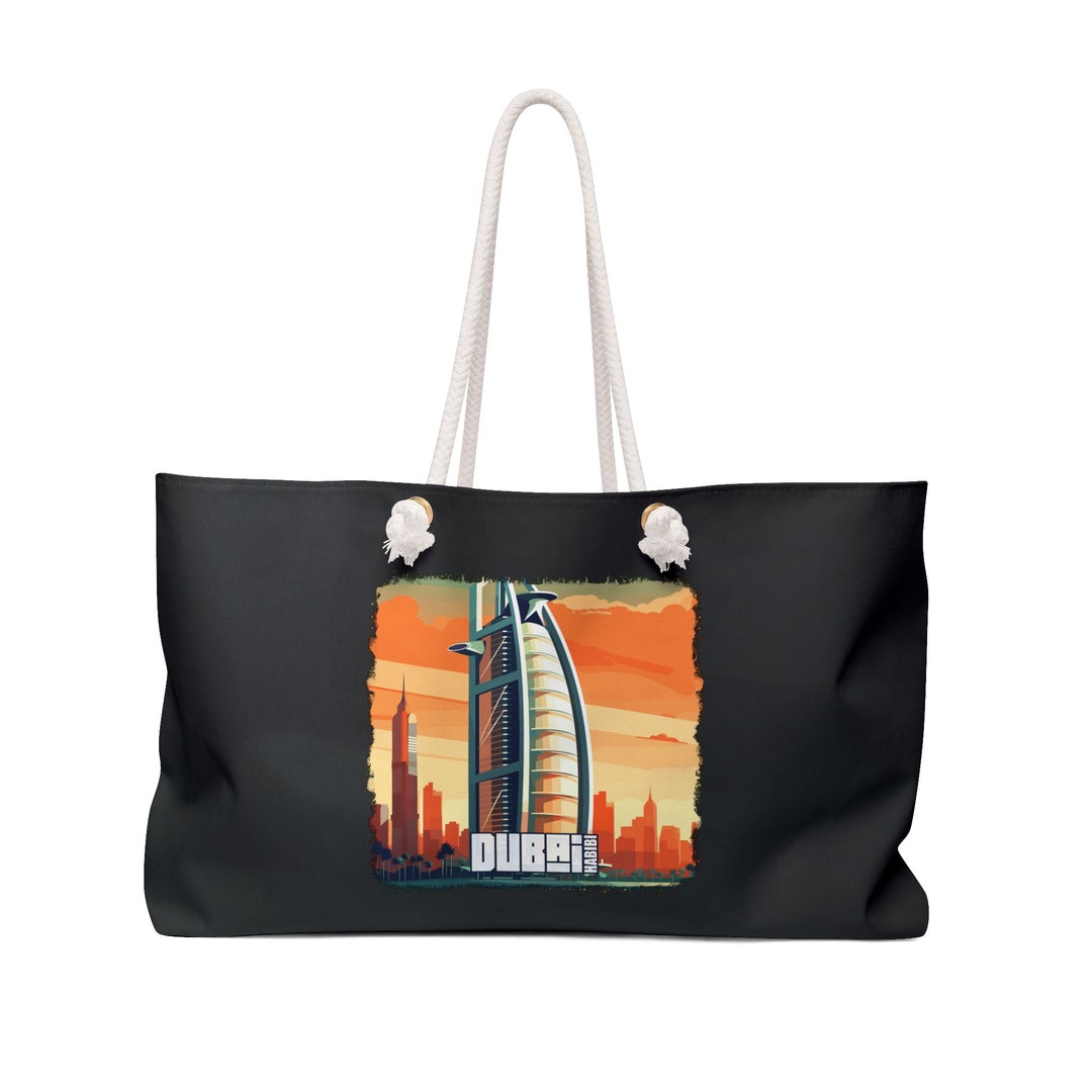 Dubai Habibi Burj Al Arab Large Tote Bag Dark - Etsy