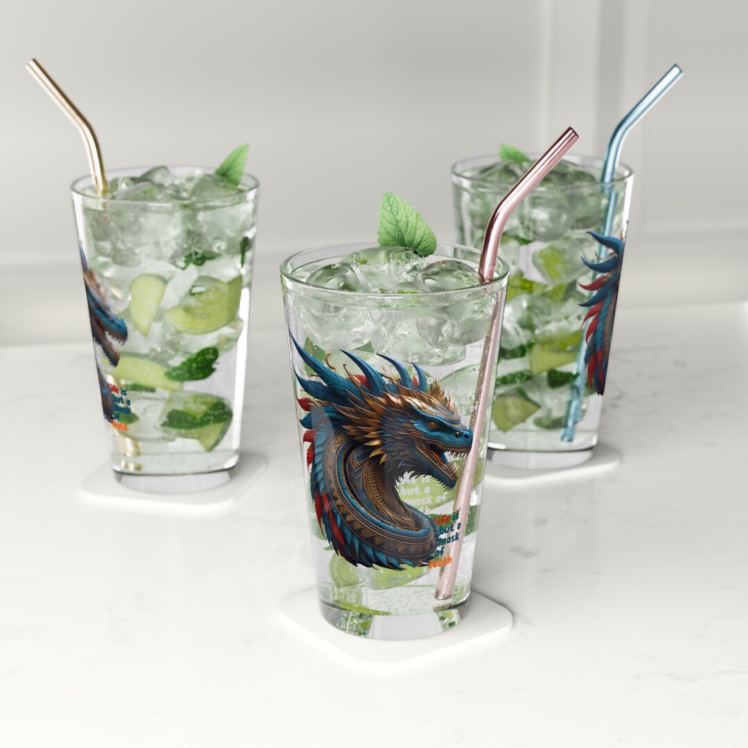 Aztec Quetzalcoatl God Thick Shaker Pint Glass Light Aztec - Etsy