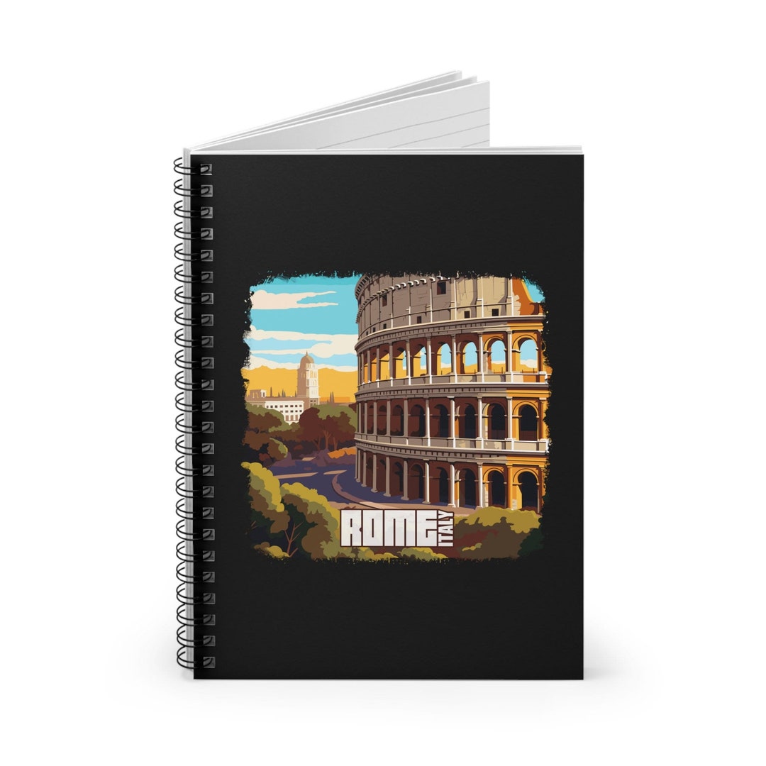 The Colosseum Spiral Notebook Dark Rome Italy Colosseum - Etsy