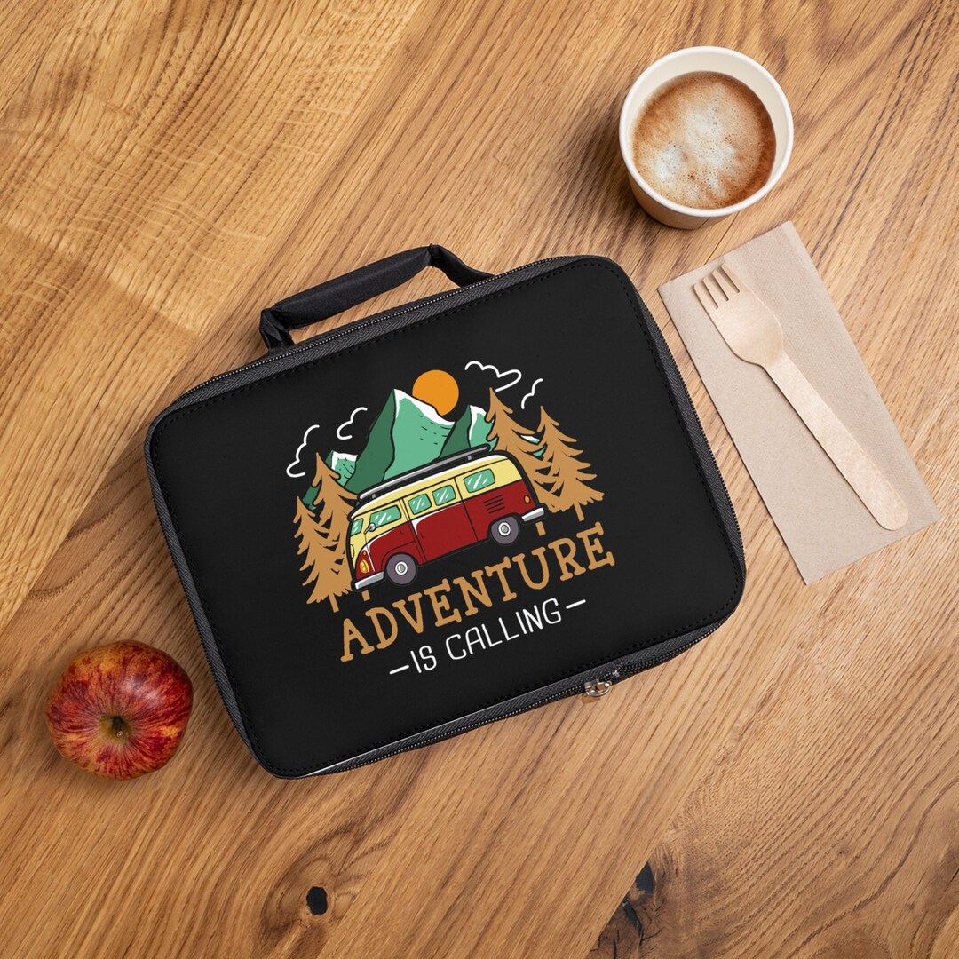 Outdoor Adventure is Calling Lunch Box Insulated Zipped Box Dark ...