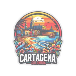 Cartagena Colombia Stickers ( Kiss-cut ) Dark - Etiqueta Engomada - Etsy