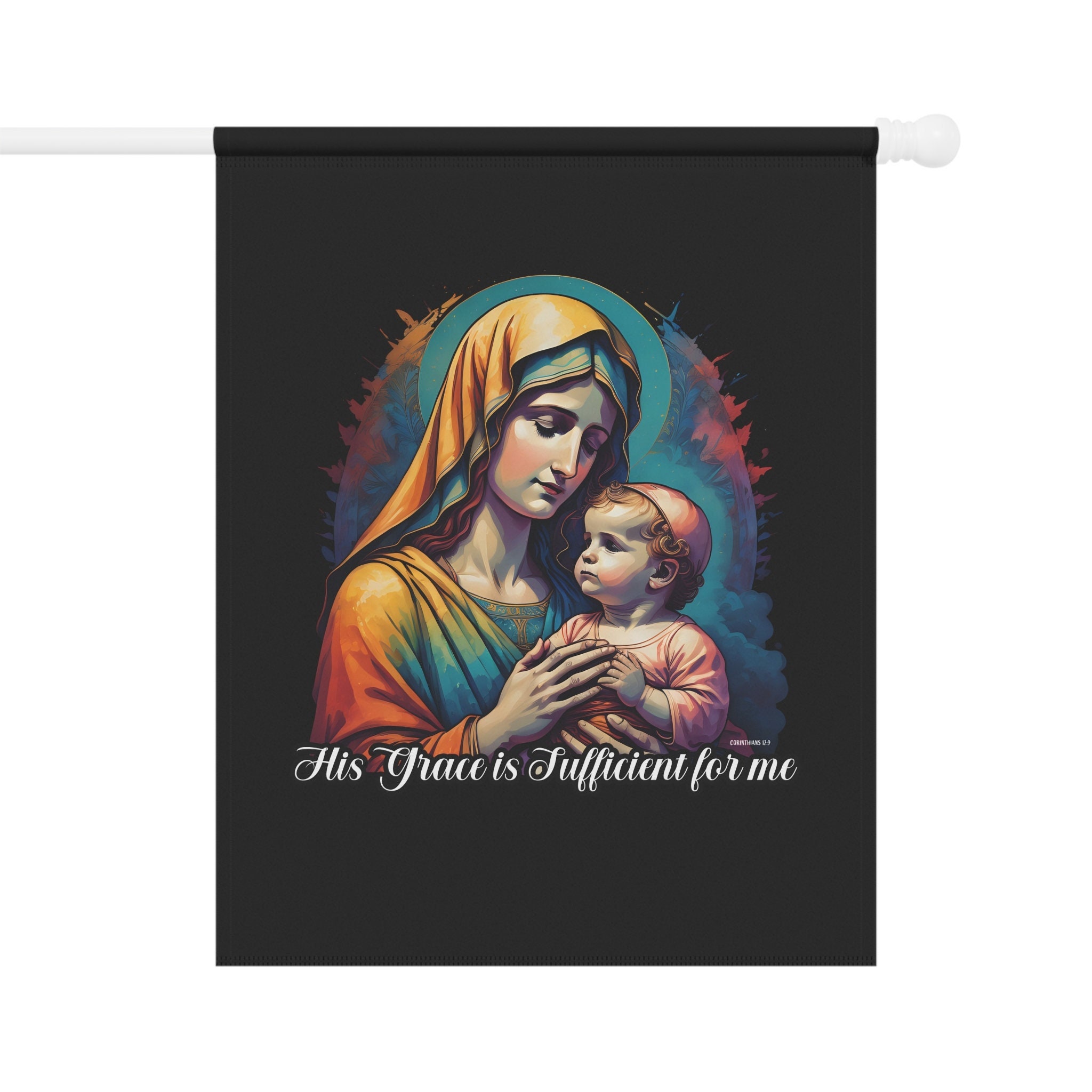 Bible Verse Mary & Jesus Printed Flags House Garden Banners - Etsy
