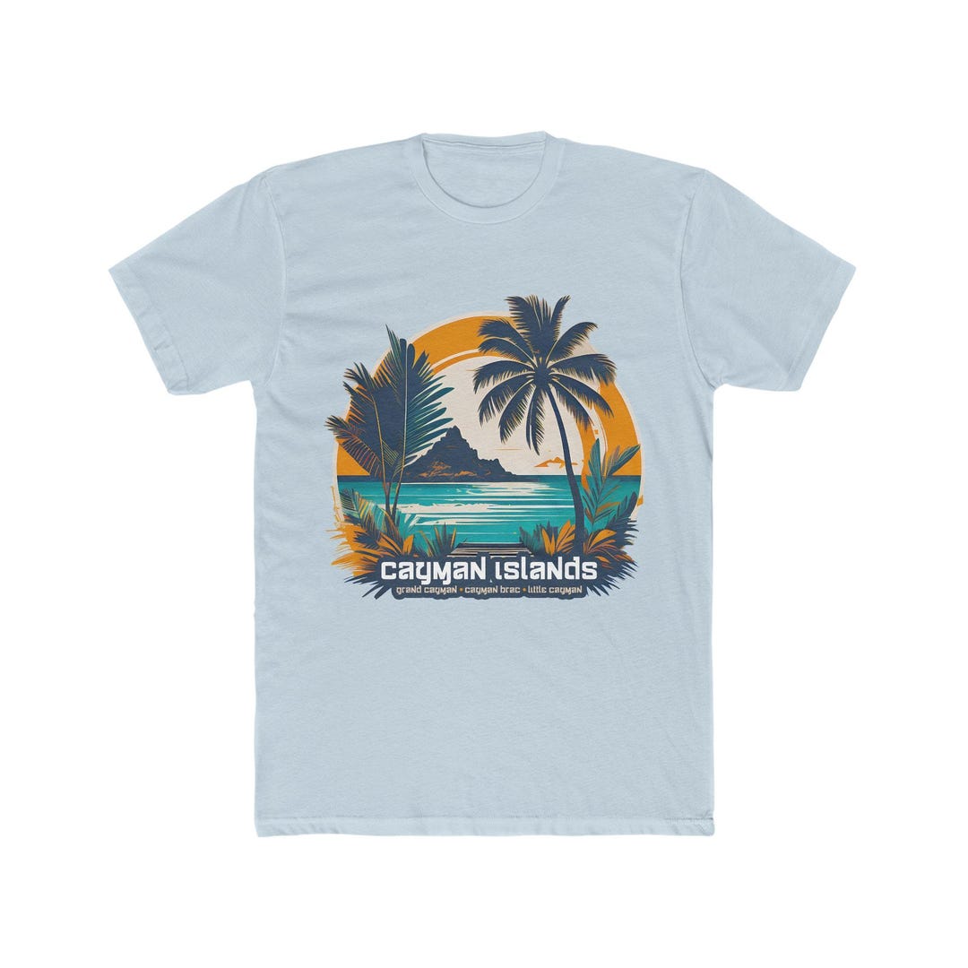 Cayman Islands Grand Cayman Men Cotton Crew Tee Light - Etsy