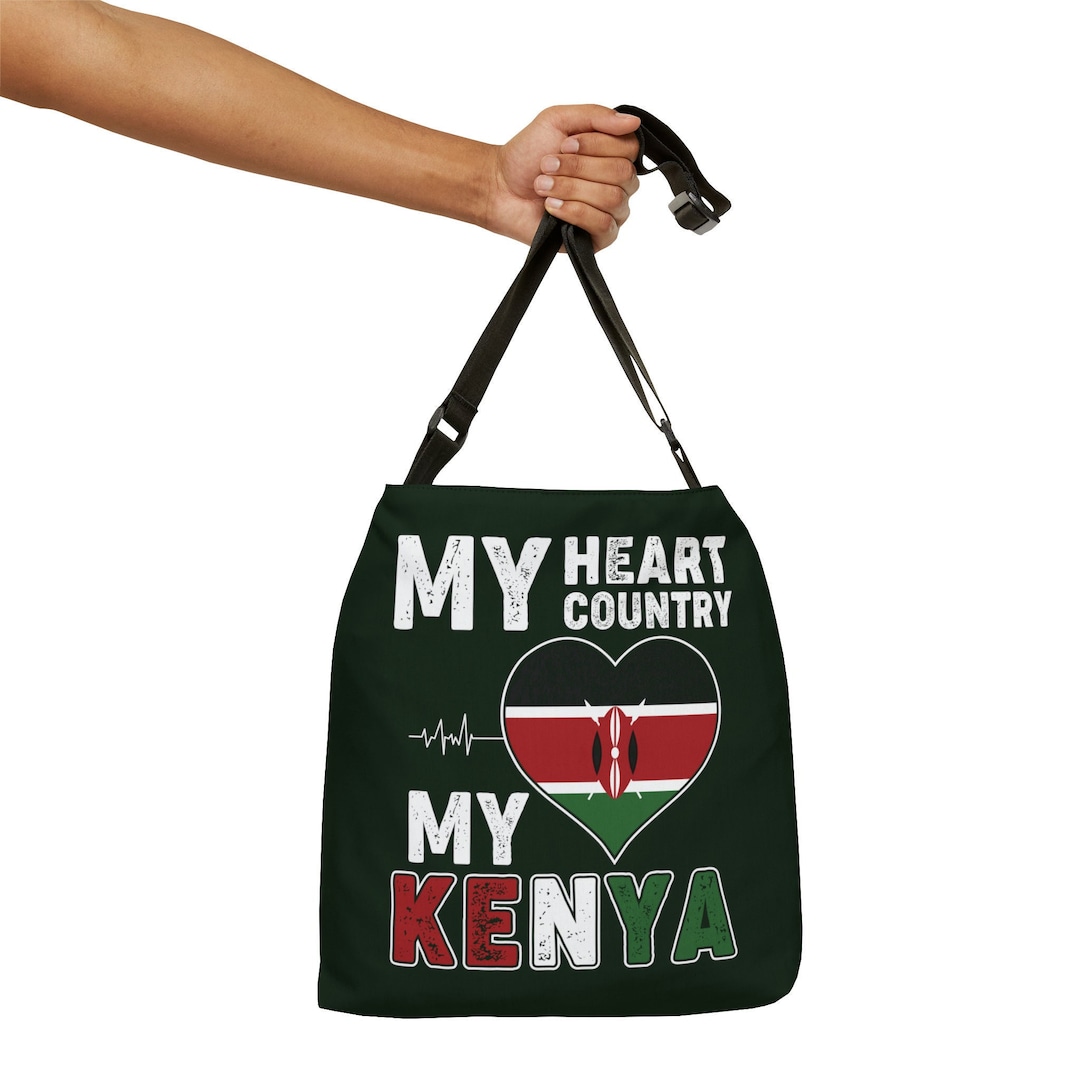 Kenya Tote Bag Purse adjustable Dark Kenyan Kenya Africa Shoulder Bag ...