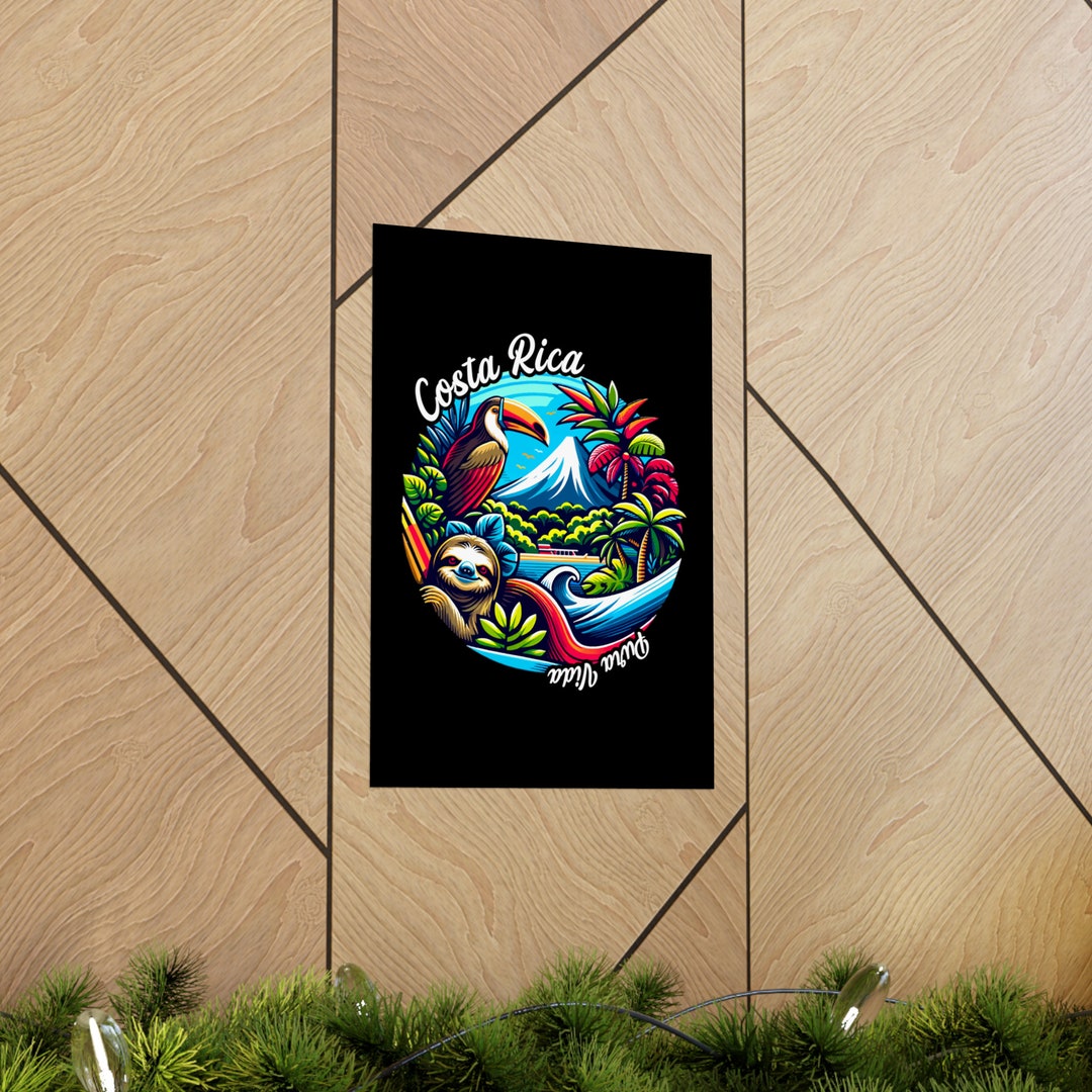 Costa Rica Pura Vida Poster Wall Decor Poster Dark Tapestry Wall Sign ...