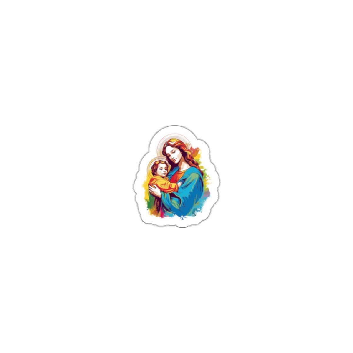 Mary and Baby Jesus Stickers Kiss-cut Light - Etsy