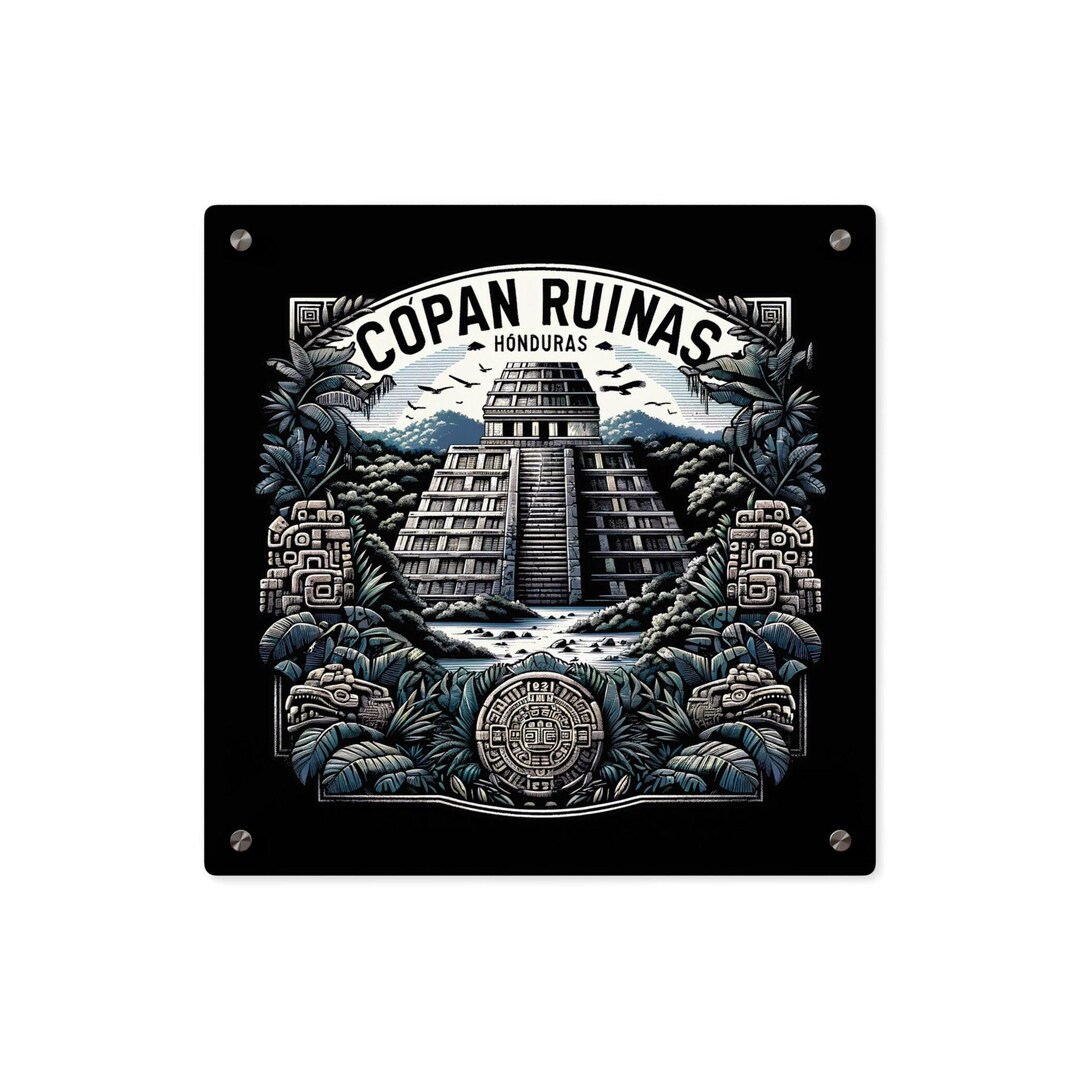Copan Ruinas Honduras Acrylic Poster Wall Art Decor Sign Dark Tapestry ...
