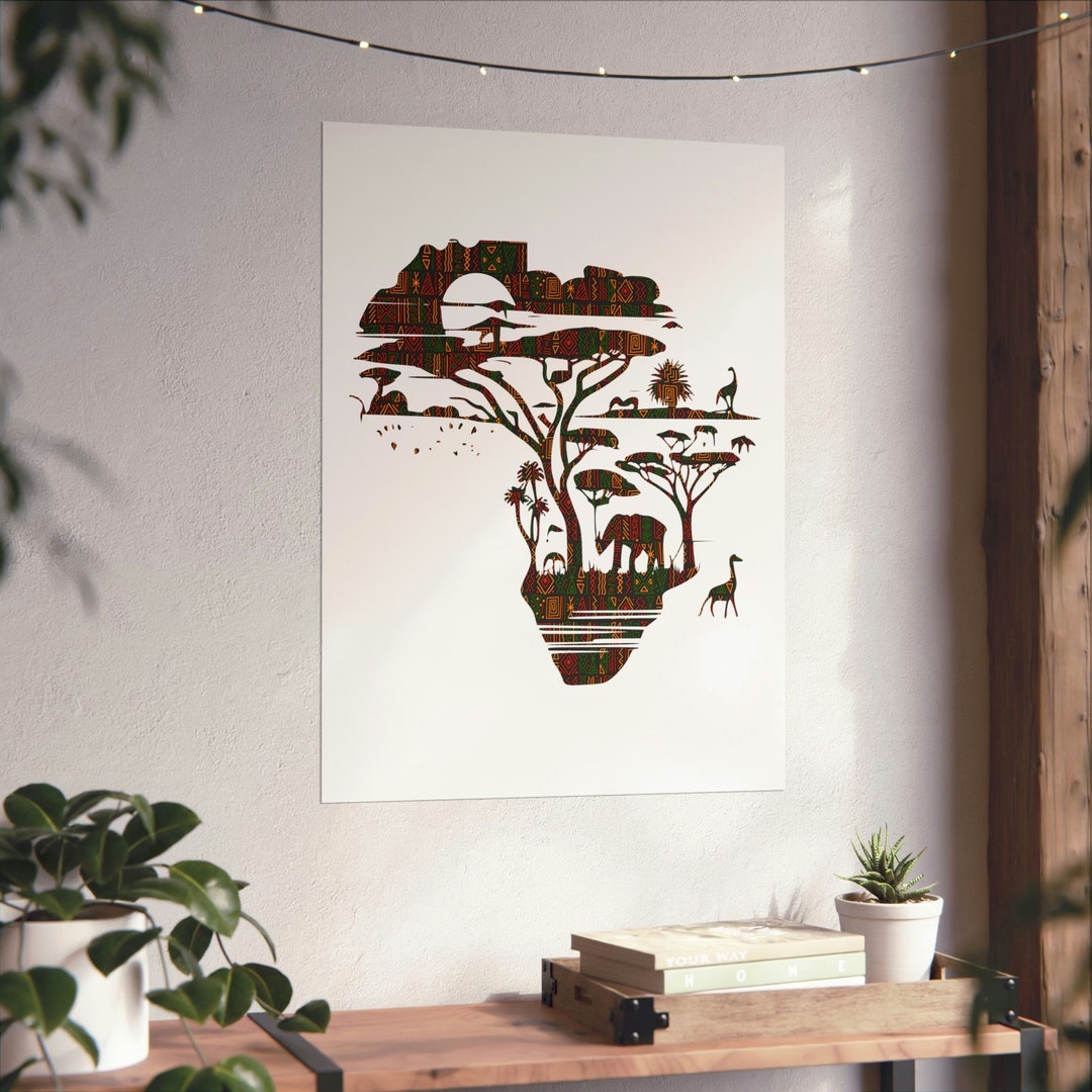 Africa Map Poster Wall Decor Poster African Sahara Style - Etsy