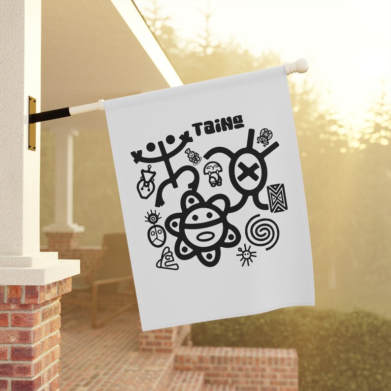 Native Taino Symbols Printed Flags | House Garden Banners Light - Taino ...