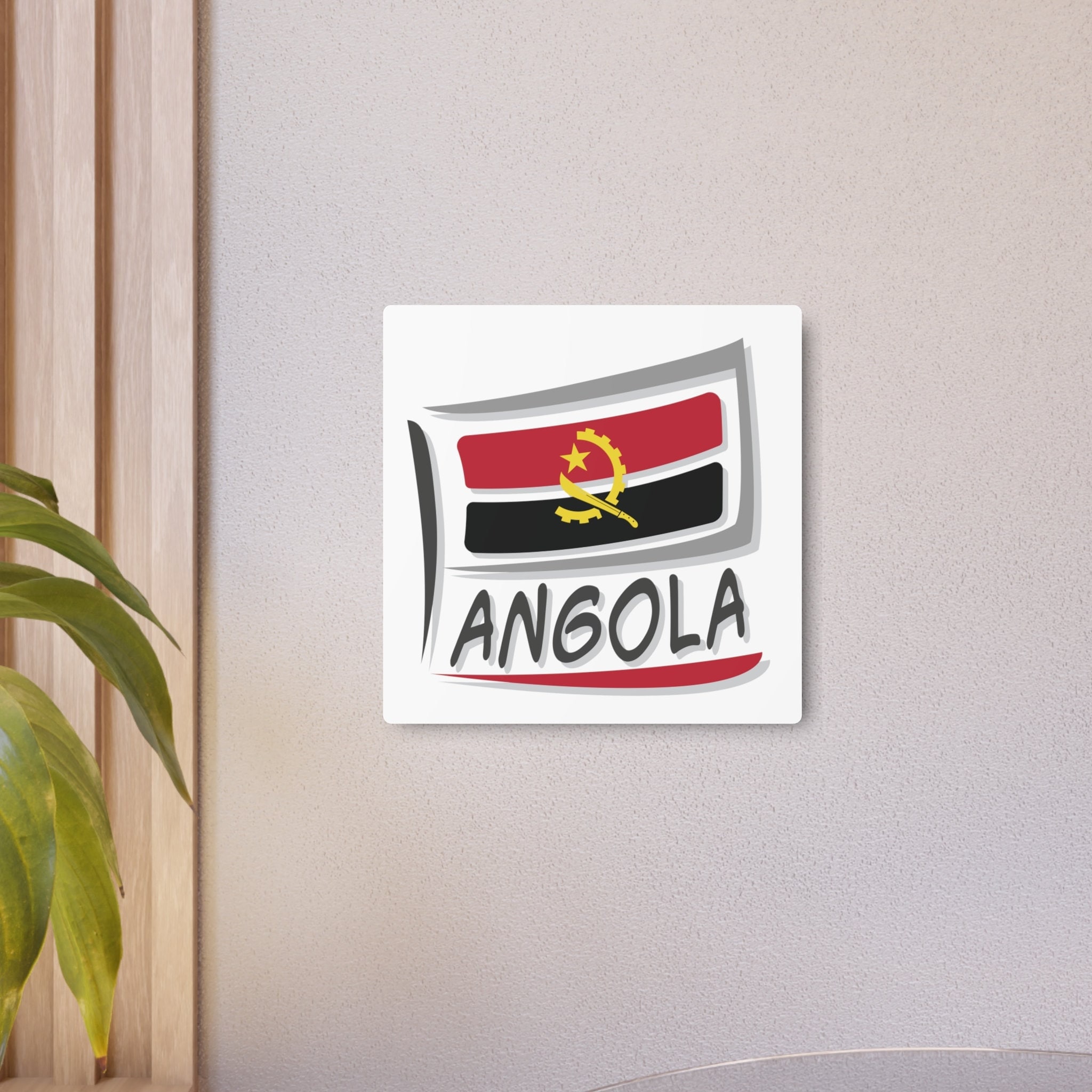 Angola Metal Print Art Piece Light Angolia Flag Angolian - Etsy