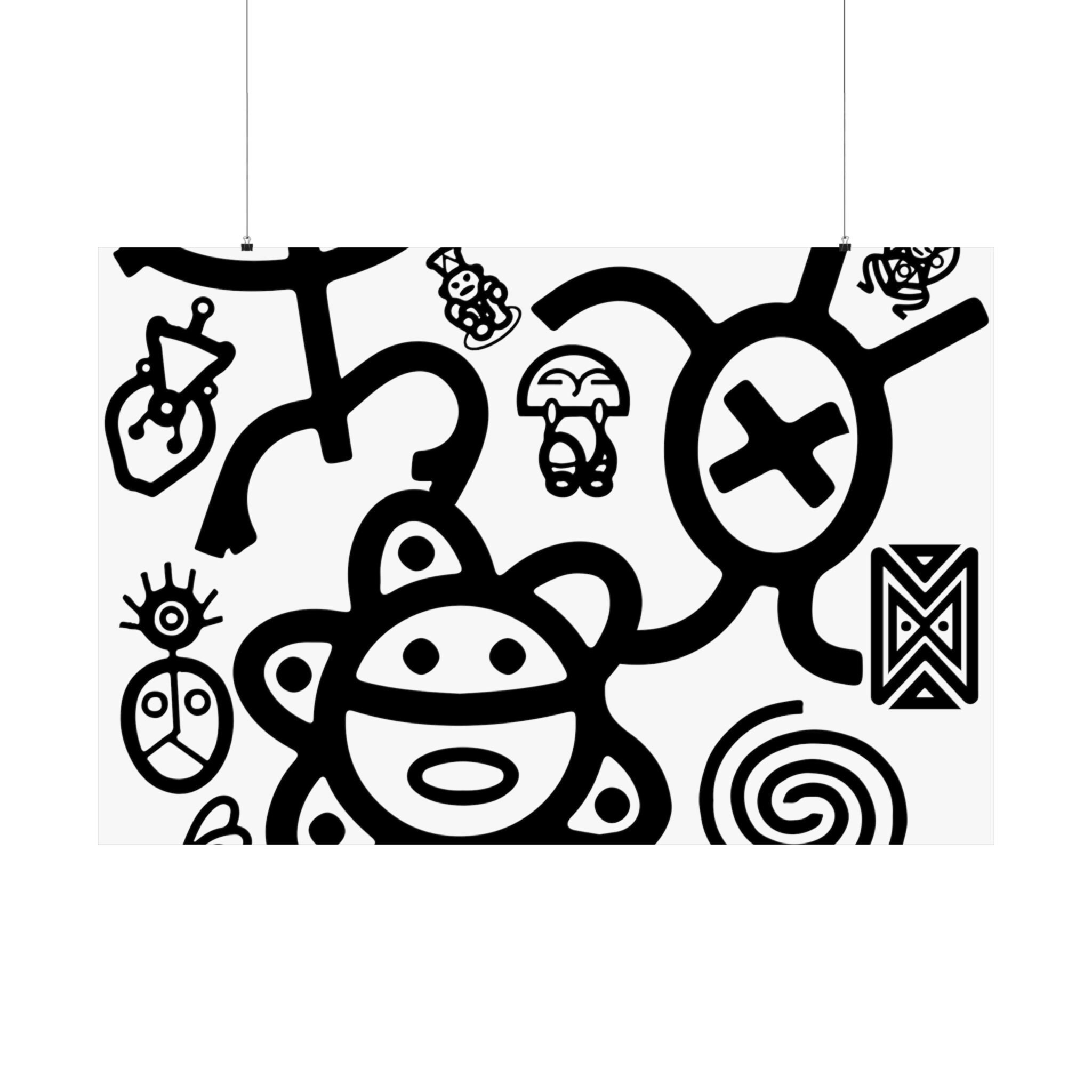 Native Taino Symbols Poster Wall Art Decor Taino Boricua Puerto Rico ...