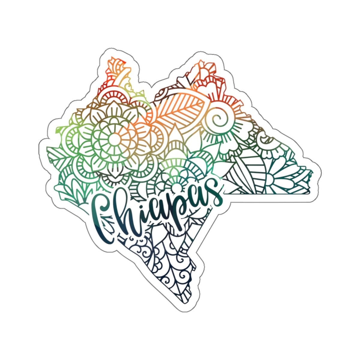 Chiapas Mexico Stickers ( Kiss-cut ) Light - Chiapas Pride - Tuxtla ...