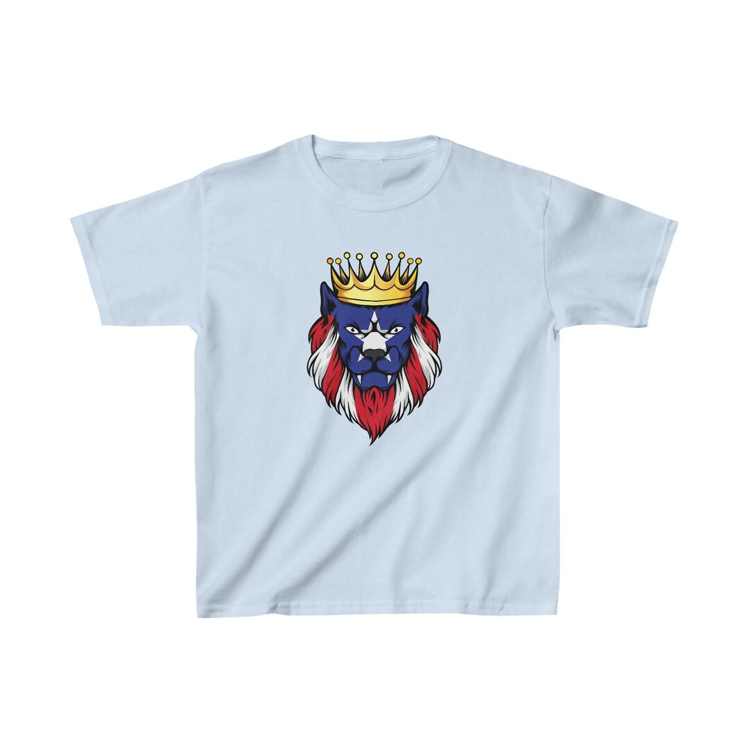 Puerto Rican Lion King Organic Cotton Kids T-shirt Dark Amor - Etsy