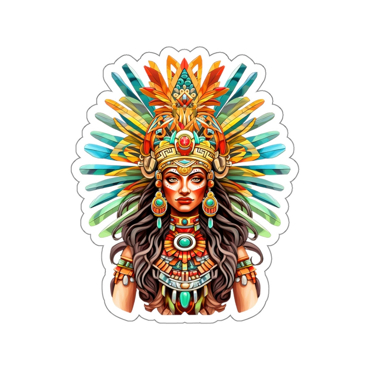 Aztec Queen Warrior Stickers Kiss-cut Dark - Etsy